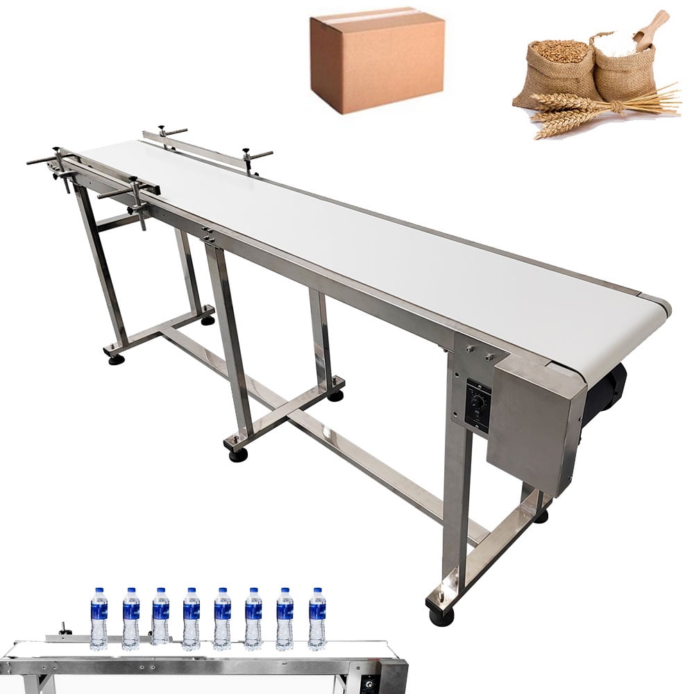 PVC Belt Conveyor with Double Fence Industrial Goods Conveyer Commodity ...