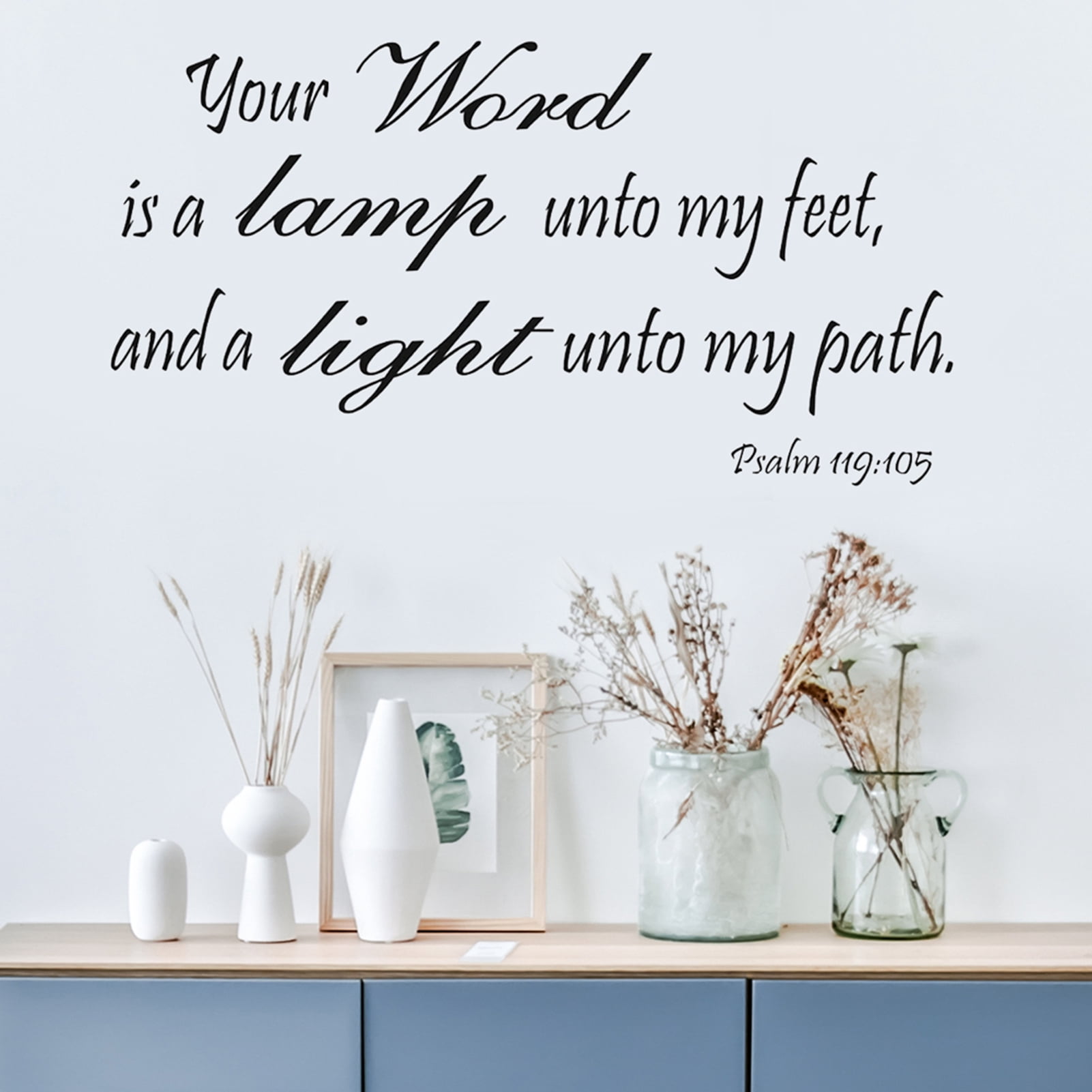 PVC Bible Verse Wall Decals Christian Quote Walls Art Stickers ...