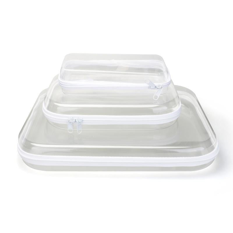 PVC Bliss Bin Organizational Zipper Storage Box Clear Containers, An ...