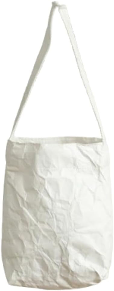 PVC Bucket Bag Women Slouchy Kraft Paper Hobo Bags Satchels Crescent ...