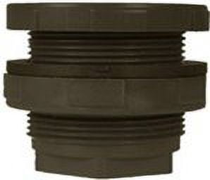 PVC Bulkhead Adapter, 1-1/2" Thread x Thread, Schedule 80, Gray ...