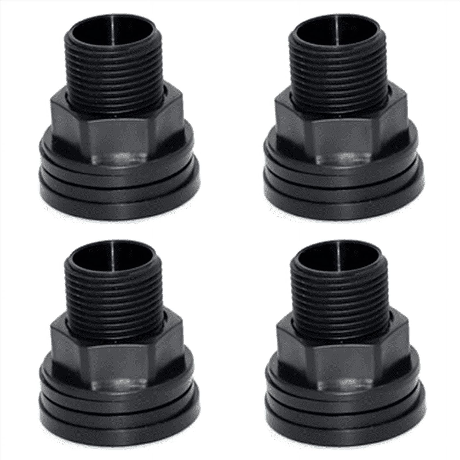 PVC Bulkhead Fitting Double Threaded Bulkhead Water Tank Connector for ...