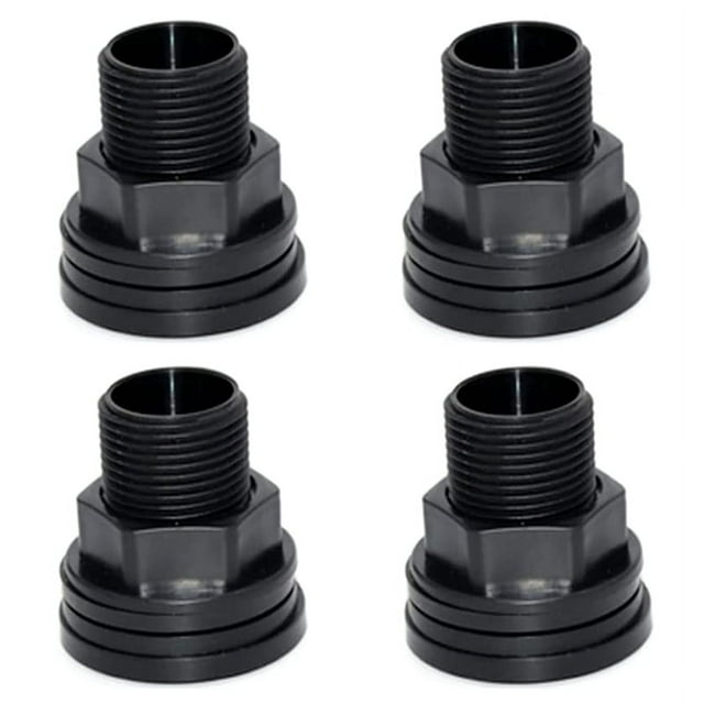 PVC Bulkhead Fitting Double Threaded Bulkhead Water Tank Connector for ...
