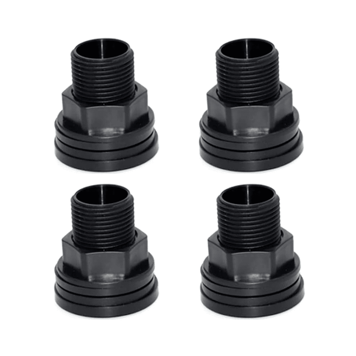 PVC Bulkhead Fitting Double Threaded Bulkhead Water Tank Connector for ...