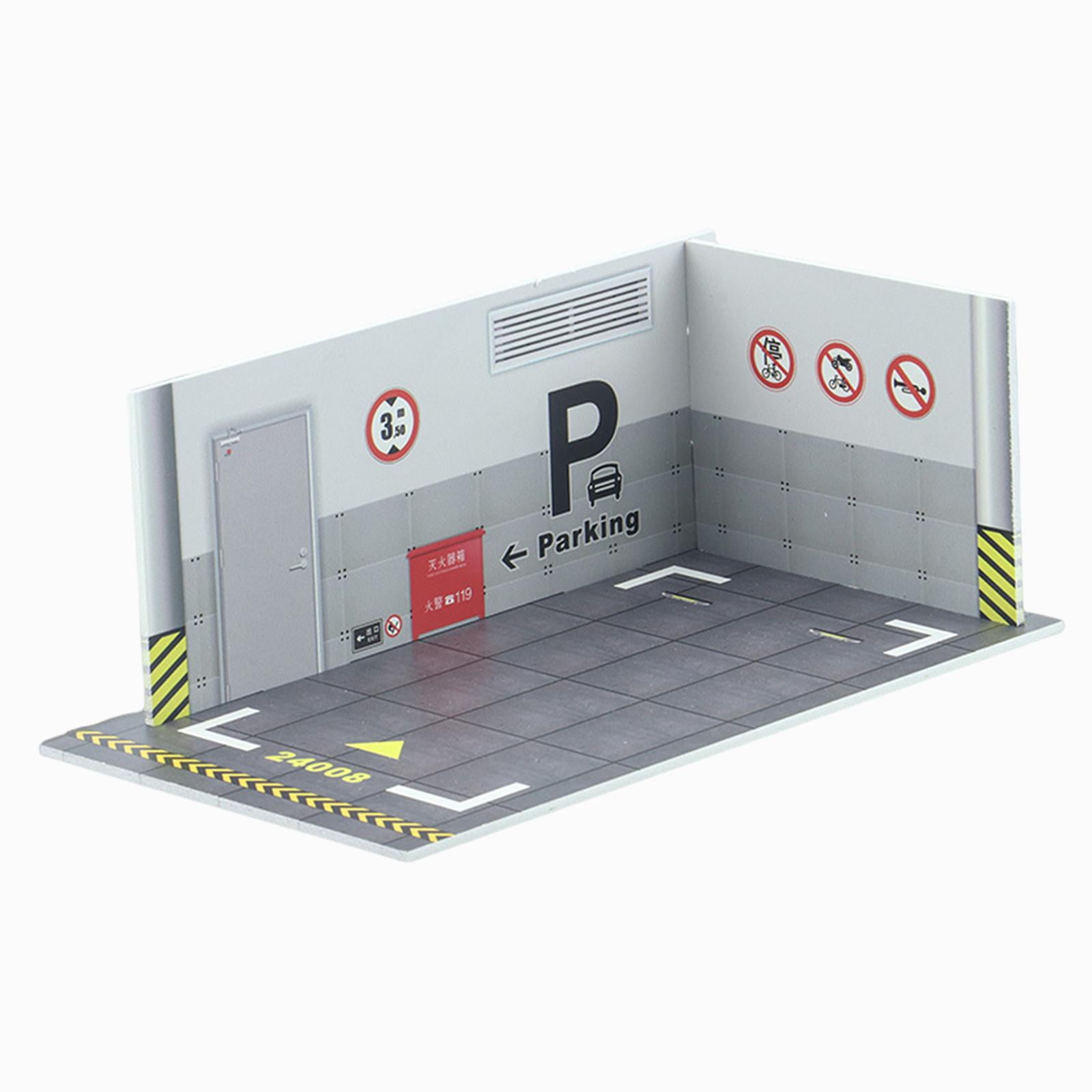 PVC Car Model Parking Lot Scene 1/24 Display Car Garage Toy for ...