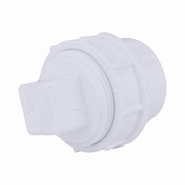 PVC Cleanout Adapter with Plug, FNPT x Spigot, 1-1/2 in Pipe Size ...