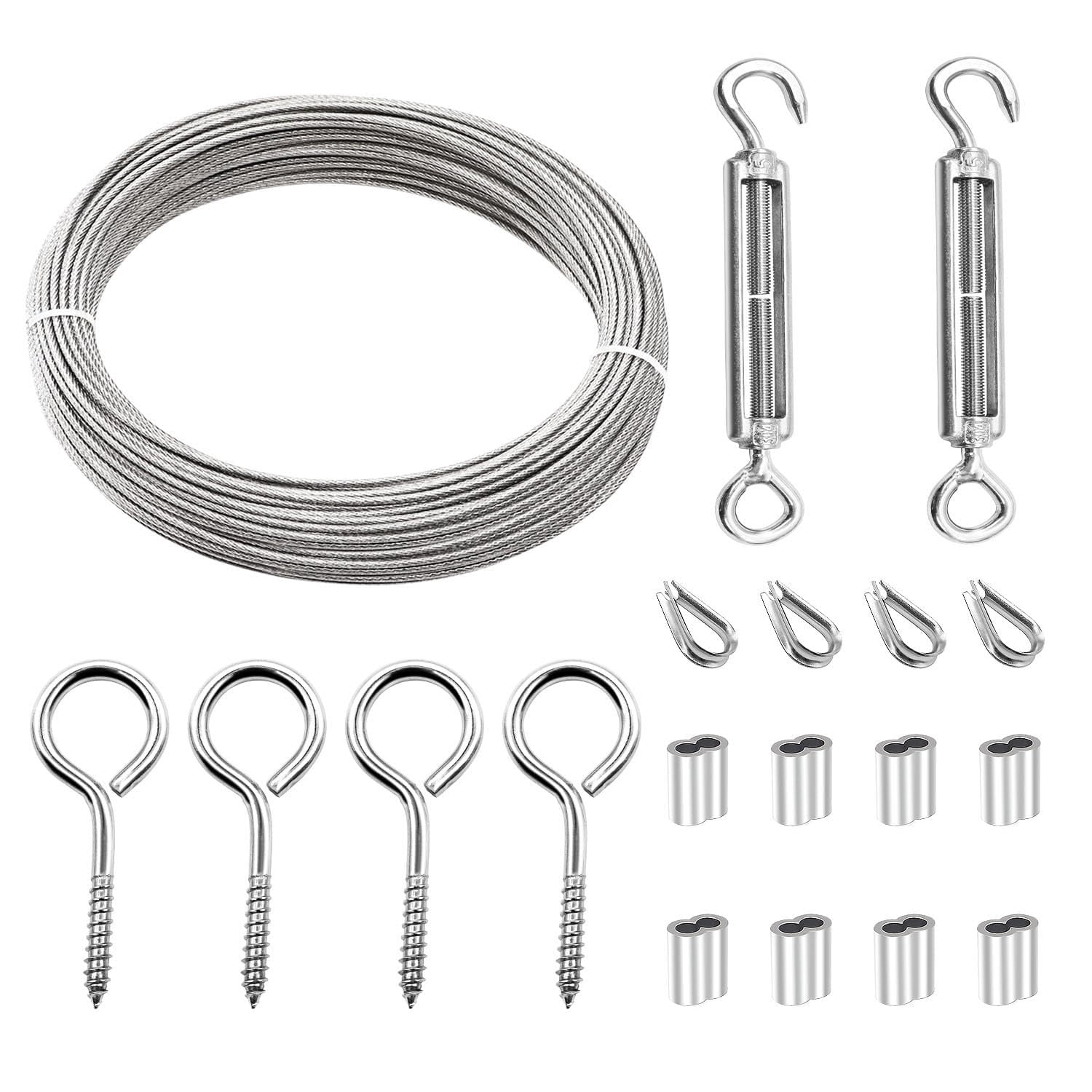 PVC Coated 304 Stainless Steel Cable Rope Heavy Duty Turnbuckle Wire ...