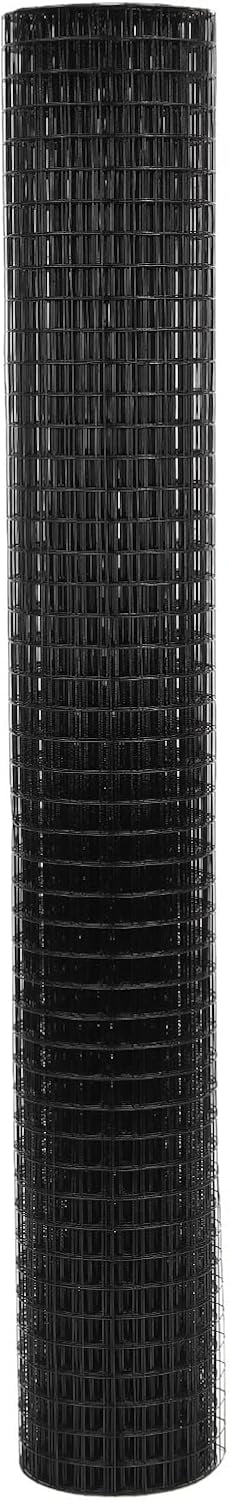 PVC Coated Hardware Cloth 1x1 Inch Black Wire Mesh, 48inx50ft Metal ...