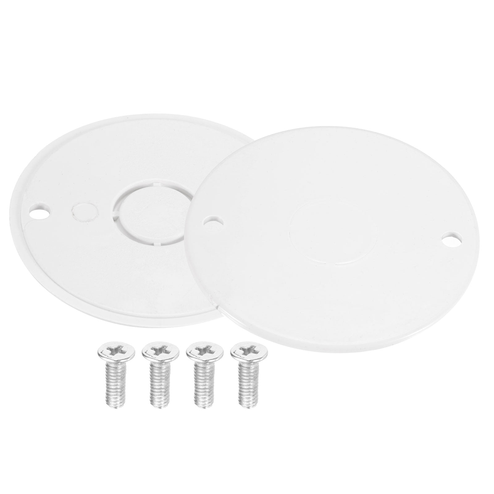 PVC Conduit Lid Round Junction Box Cover with Screws 65mm OD Pack of 5 ...