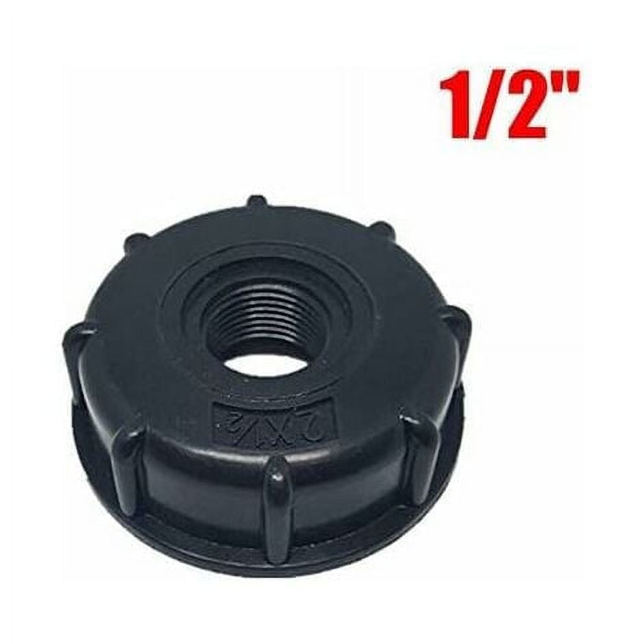 PVC Connection S60x6 Tapped 60 mm 1"1/2" 3/4" Female Plug, Plastic IBC ...