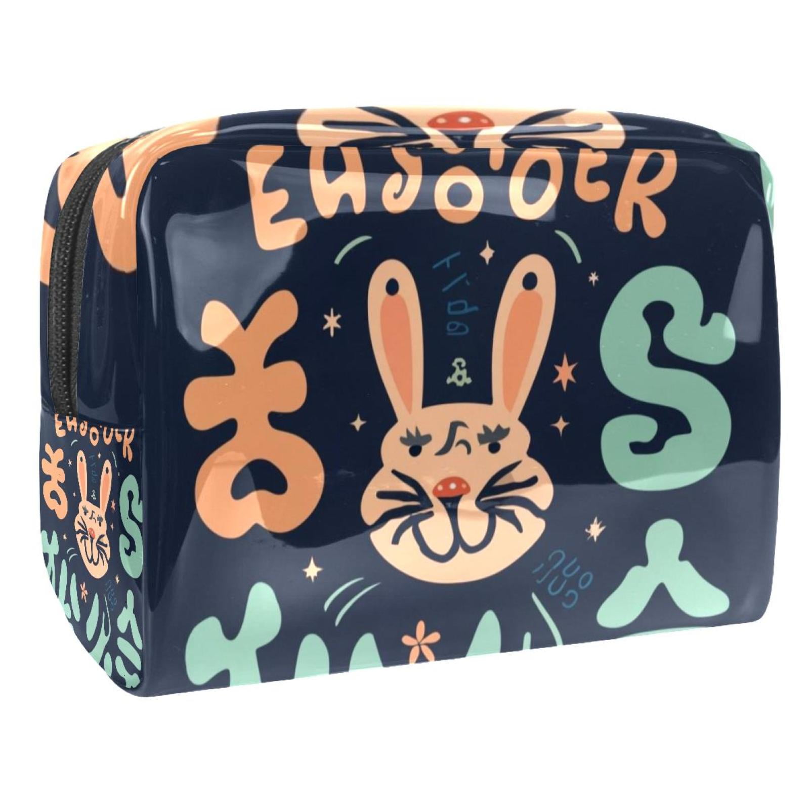 PVC Cosmetic Makeup Pouch Organizer Bag with Zipper for Ladies and ...