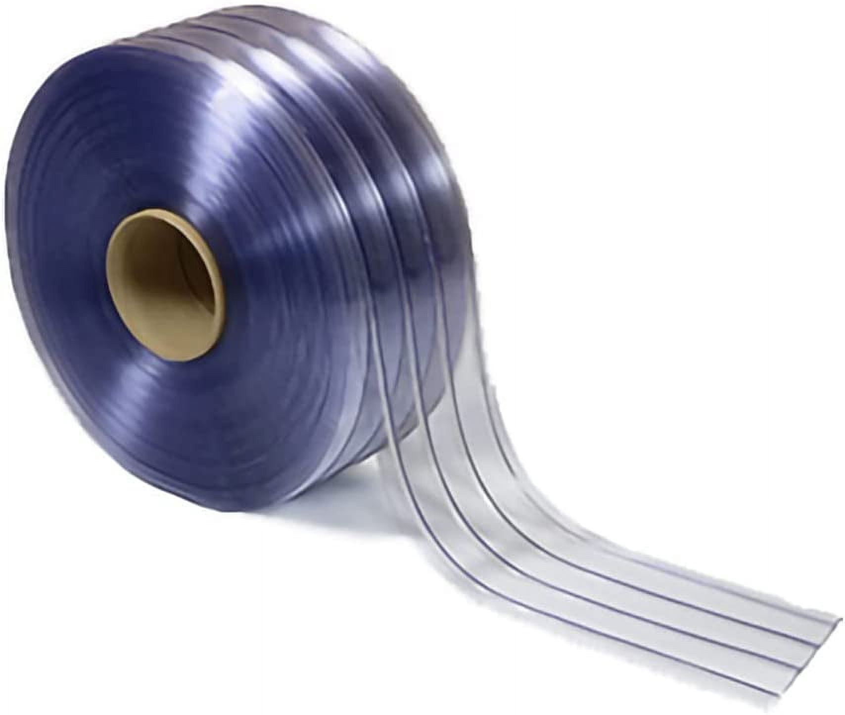 PVC Curtain Door Bulk Roll Ribbed Clear Size 8”in x 8’ Ft Single /USDA ...