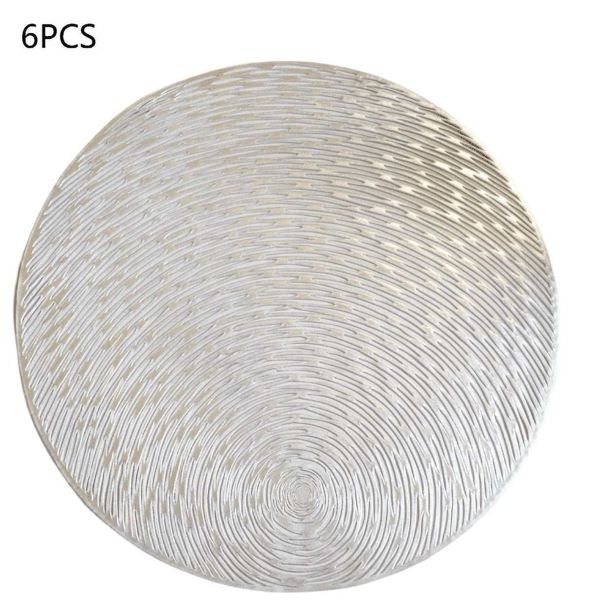 PVC Decorative Plate Mats Set of 6, Hollow Circular Shape Luxury ...
