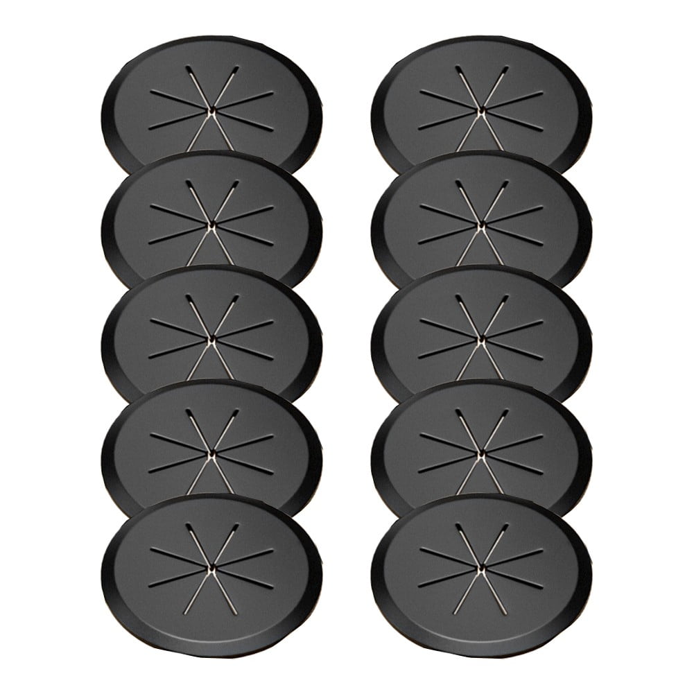 PVC Desk Wire Hole Covers 10-Pack, Decorative Cable Management for ...