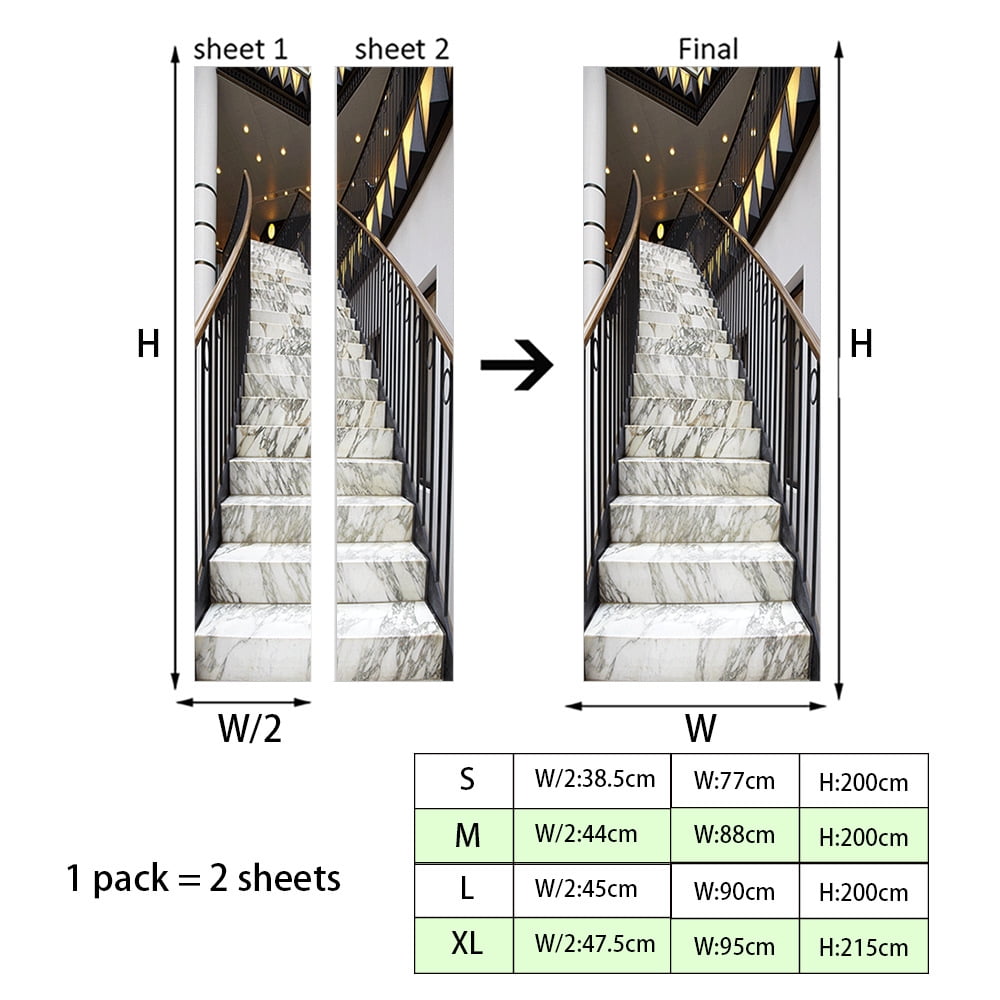 PVC Door Sticker Modern 3D Abstract Leaf Flowers Wallpaper Living Room ...