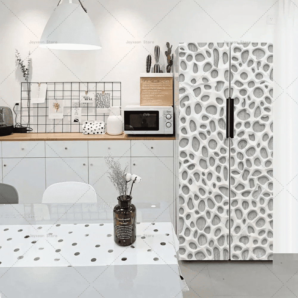 PVC Double Door Refrigerator Sticker with Modern Simple Home ration ...