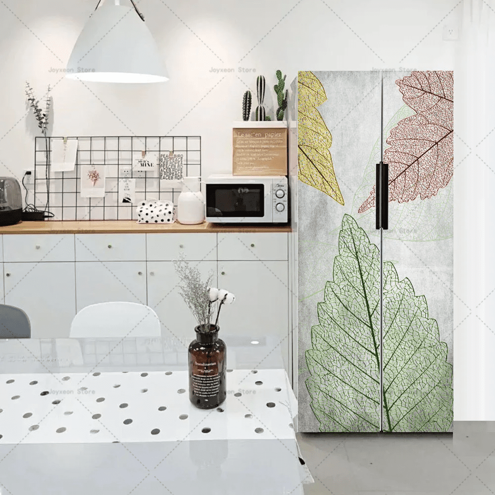 PVC Double Door Refrigerator Sticker with Modern Simple Home ration ...