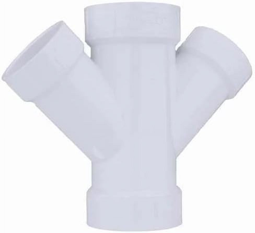 PVC Double Reducing Wye, Hub, 4 in x 4 in x 2 in x 2 in Pipe Size ...