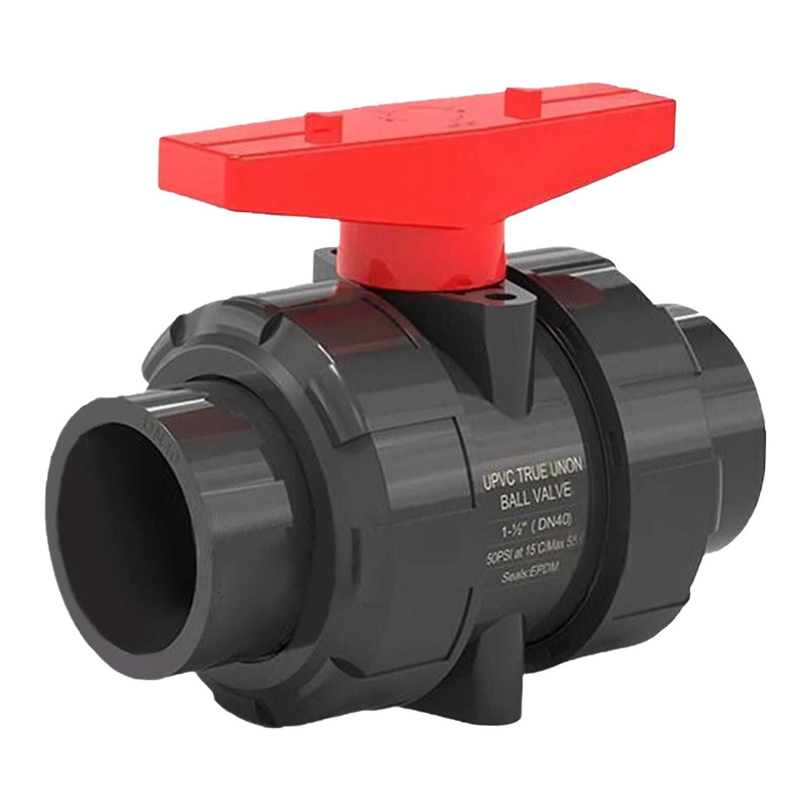 PVC Double Union Valve Shut Off Control Valve Slip Socket Easy ...
