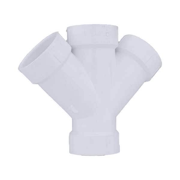 PVC Double Wye, Hub, 1-1/2 in Pipe Size(1WJW1) - Walmart.com