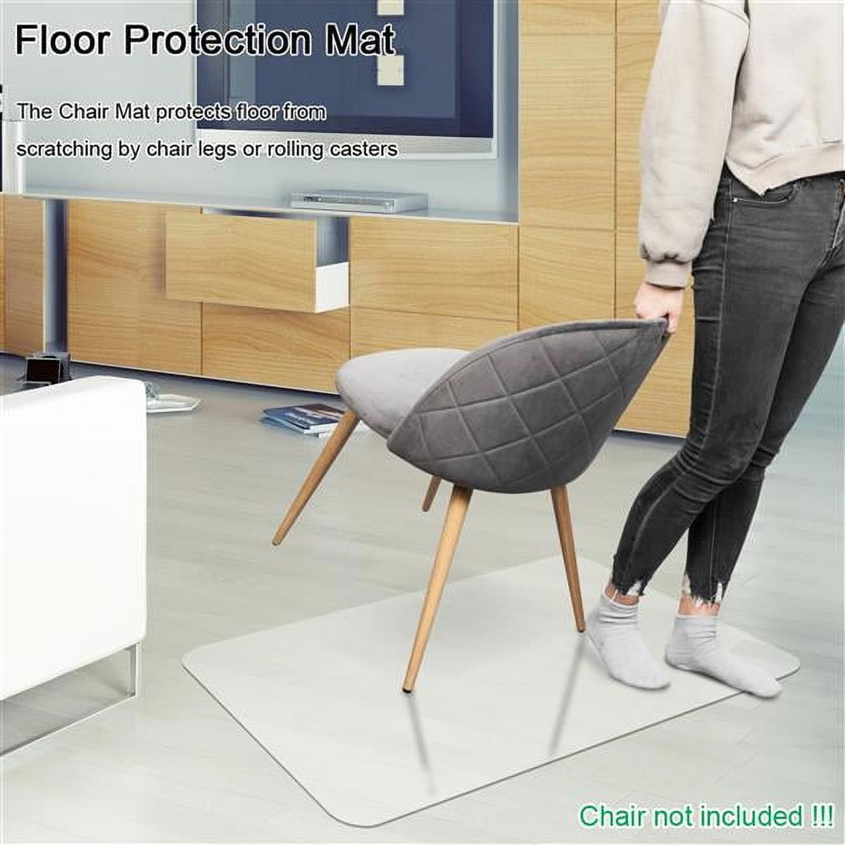 PVC Dull Polish Chair Mat Protection Floor Mat 90x120x0.2cm Rectangular ...