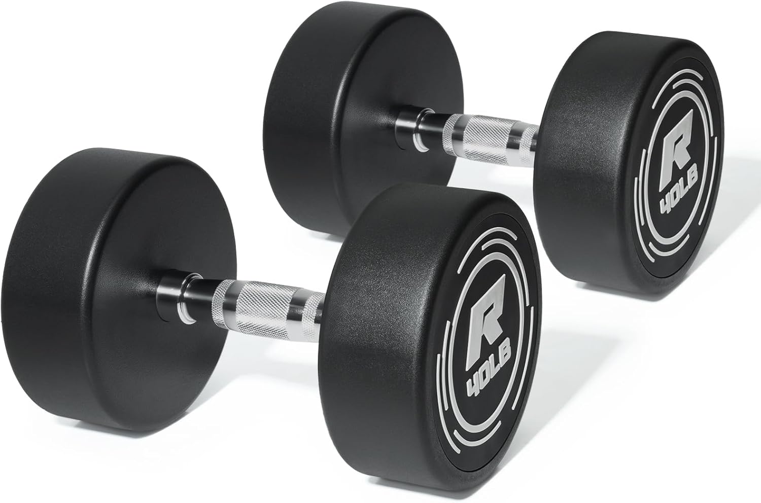 PVC Encased Round Dumbbell Set – Adjustable Weight Options with Knurled ...