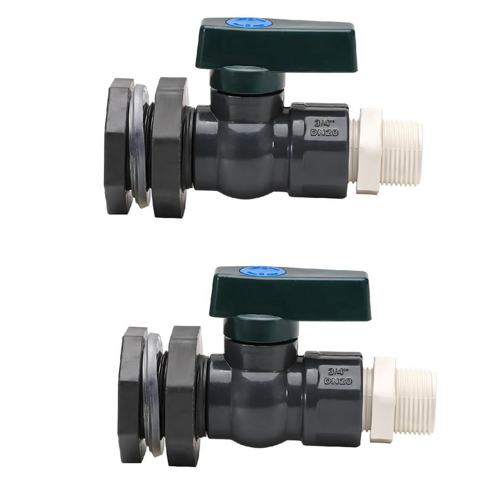 PVC Faucet Kit 3/4 Inch Rain Barrel Valve with Bulkhead Connector Hose ...