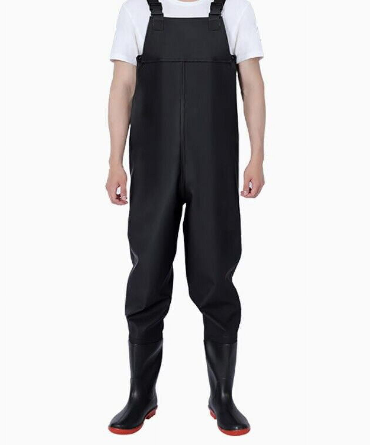 PVC Fishing Chest Waders for Men with Boots, Waterproof Bootfoot Waders, Waders with Boot Hanger ...