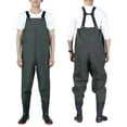 PVC Fishing Chest Waders for Men with Boots, Waterproof Bootfoot Waders, Waders with Boot Hanger ...
