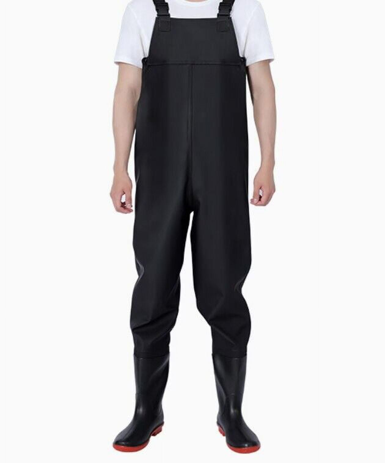 PVC Fishing Chest Waders for Men with Boots, Waterproof Bootfoot Waders ...