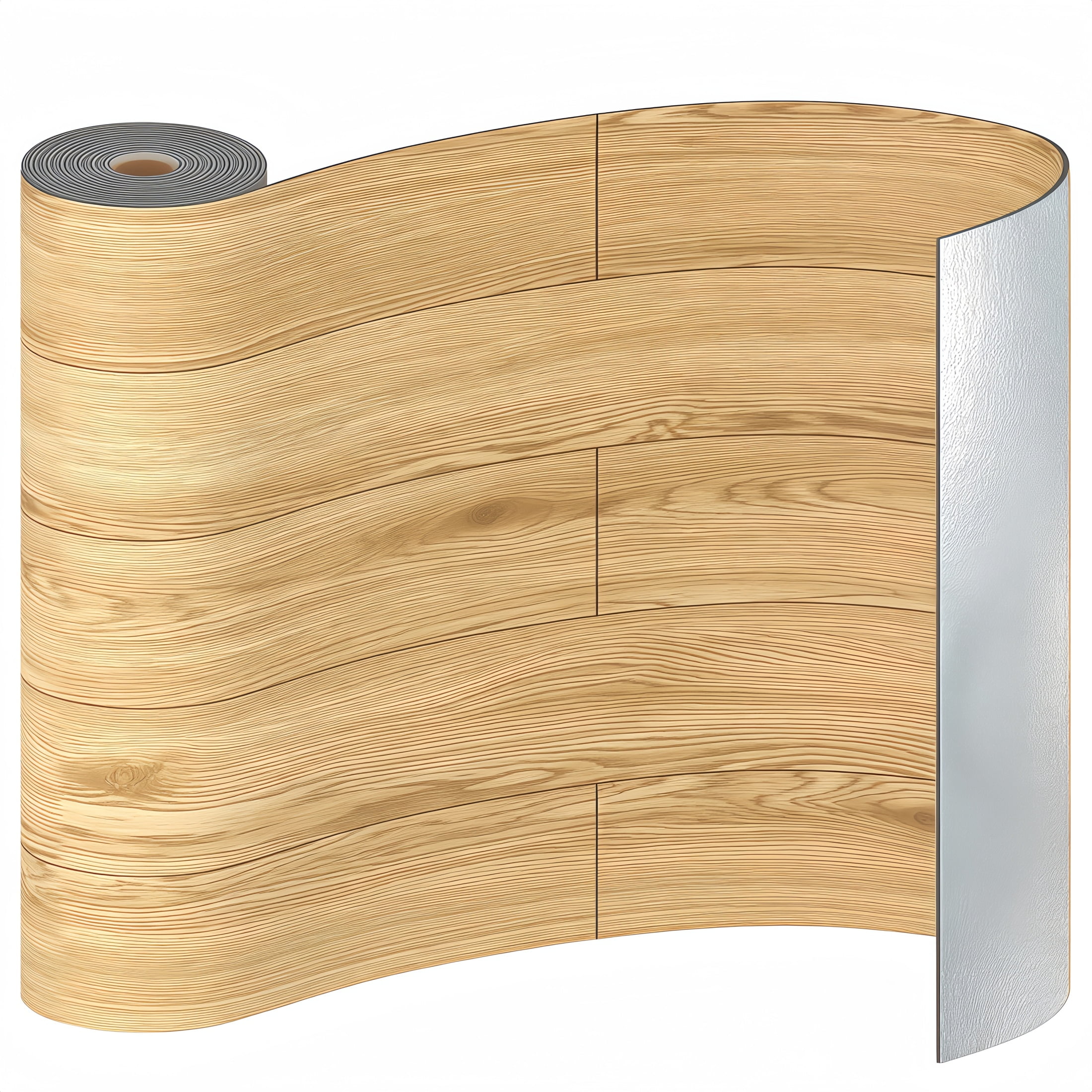 PVC Flooring Roll 24"x197" - Wood Grain Vinyl Plank Flooring ...