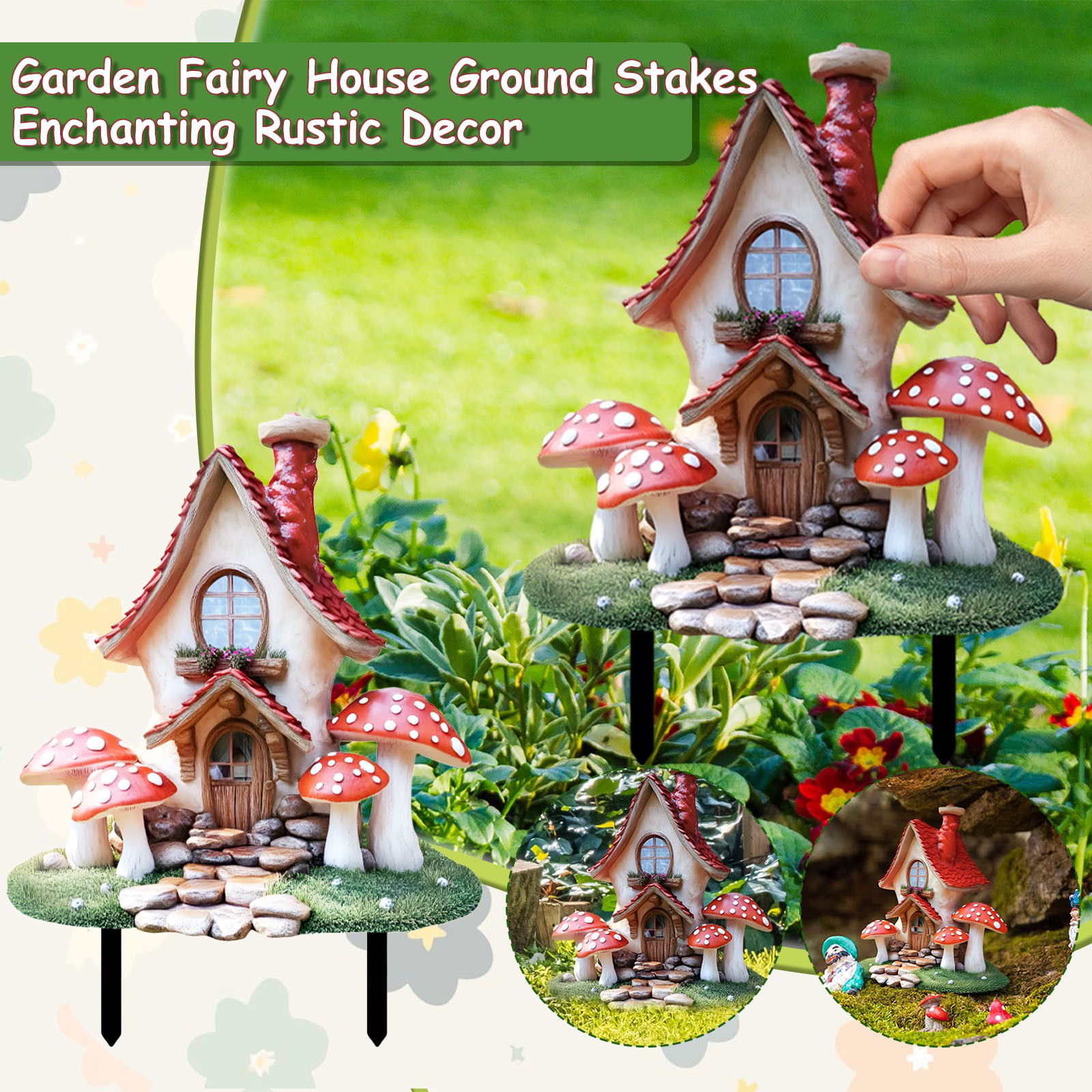 PVC Garden Card Insertion Creative Forest Garden Decoration Ground ...