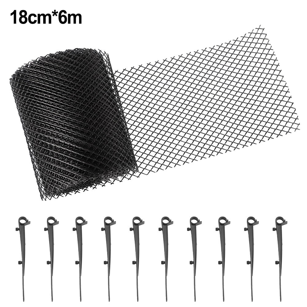 PVC Gutter Guards Mesh Leaf Twig Debris Filter with Secure Clips 6m/8m ...