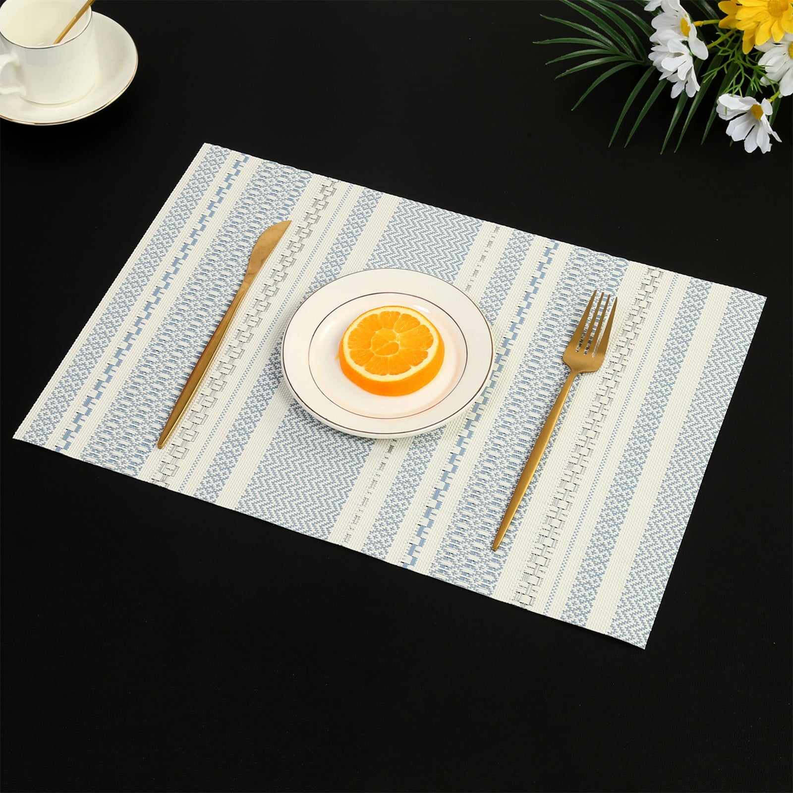 PVC Heat Insulating Placemat,Decorative Western Food Table Mat for ...