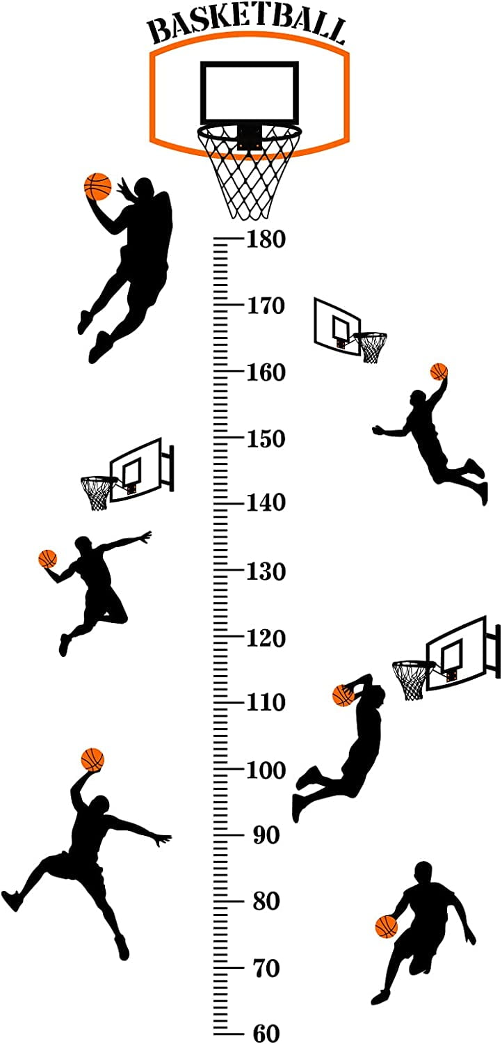PVC Height Growth Chart Wall Sticker for Kids Measuring Ruler Height ...