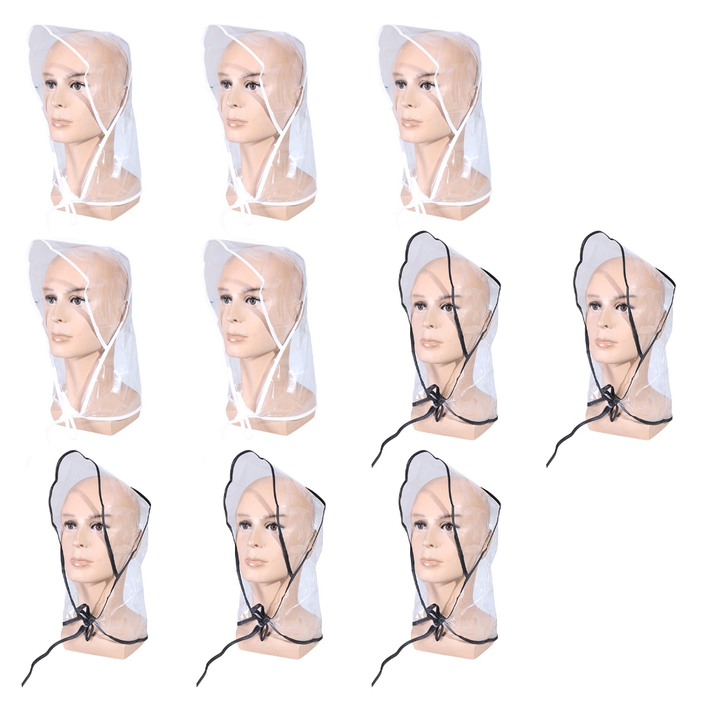 PVC Hood Rain Hat for Various Outdoor Activity Rainy Weather Outdoor Use Clear Hood Keep Hair ...