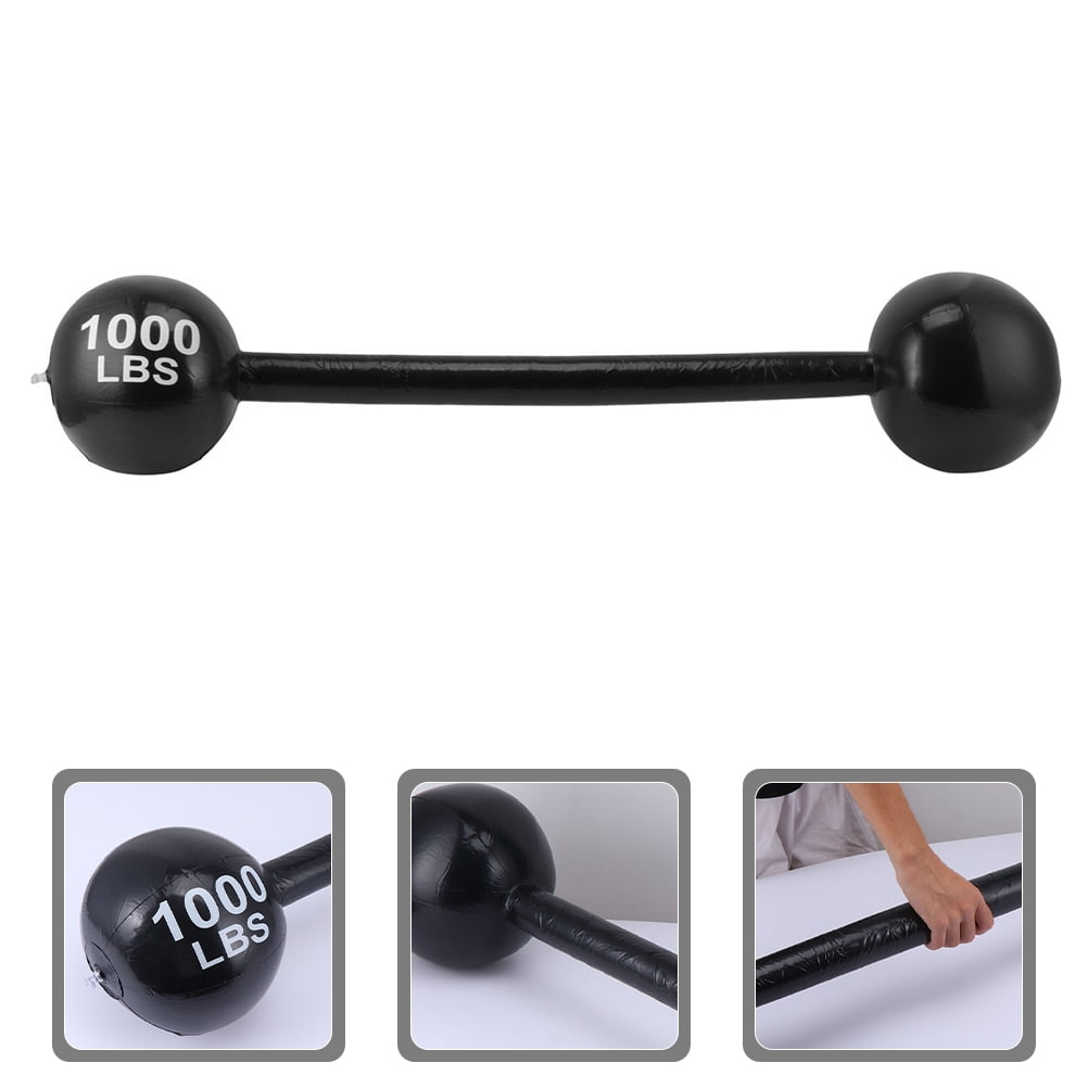 PVC Inflatable Barbell Toy Simulated Barbell Toy Kids Training Fake ...
