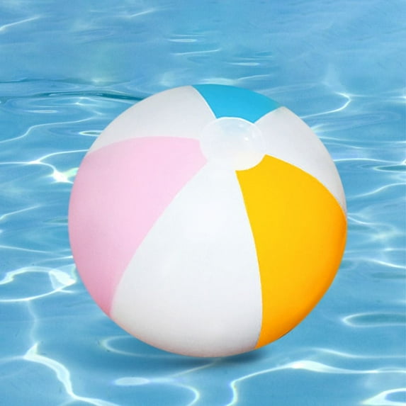 PVC Inflatable Beach Ball Swimming Pool Toy 40cm Big Rainbow Beach Ball ...