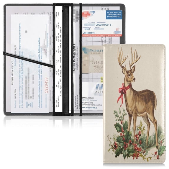 PVC Leather Car Document Holder Organizer Driver License Cover Holder ...