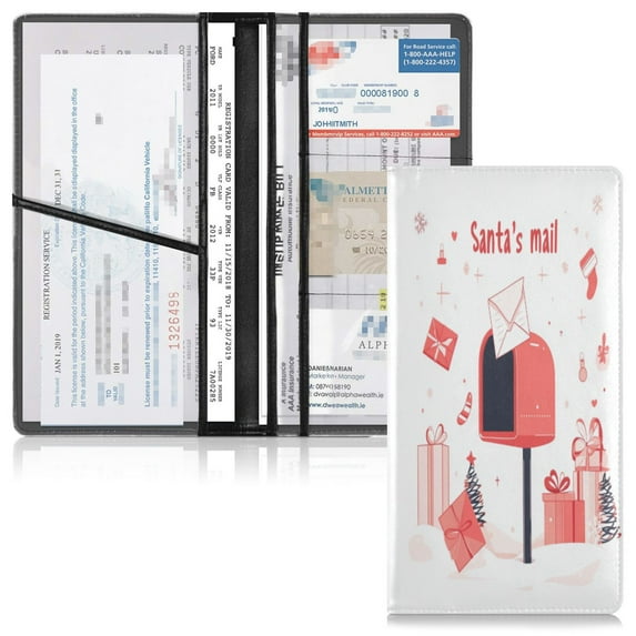 PVC Leather Car Document Holder Organizer Driver License Cover Holder ...