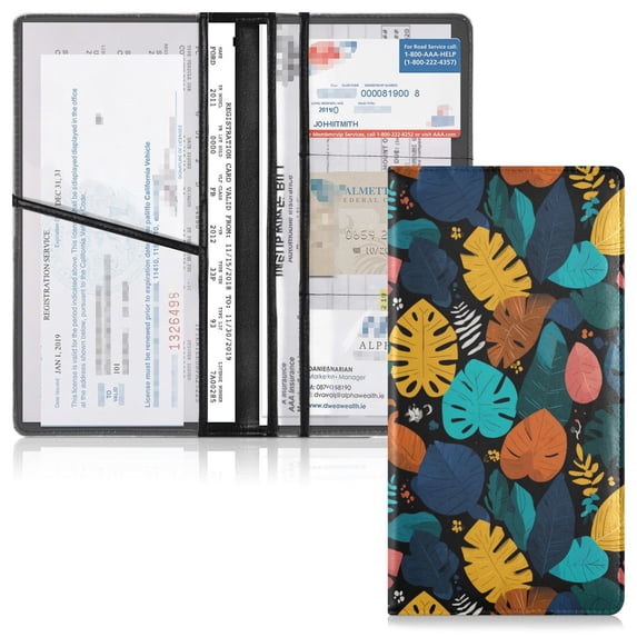 PVC Leather Car Document Holder Organizer Driver License Cover Holder ...