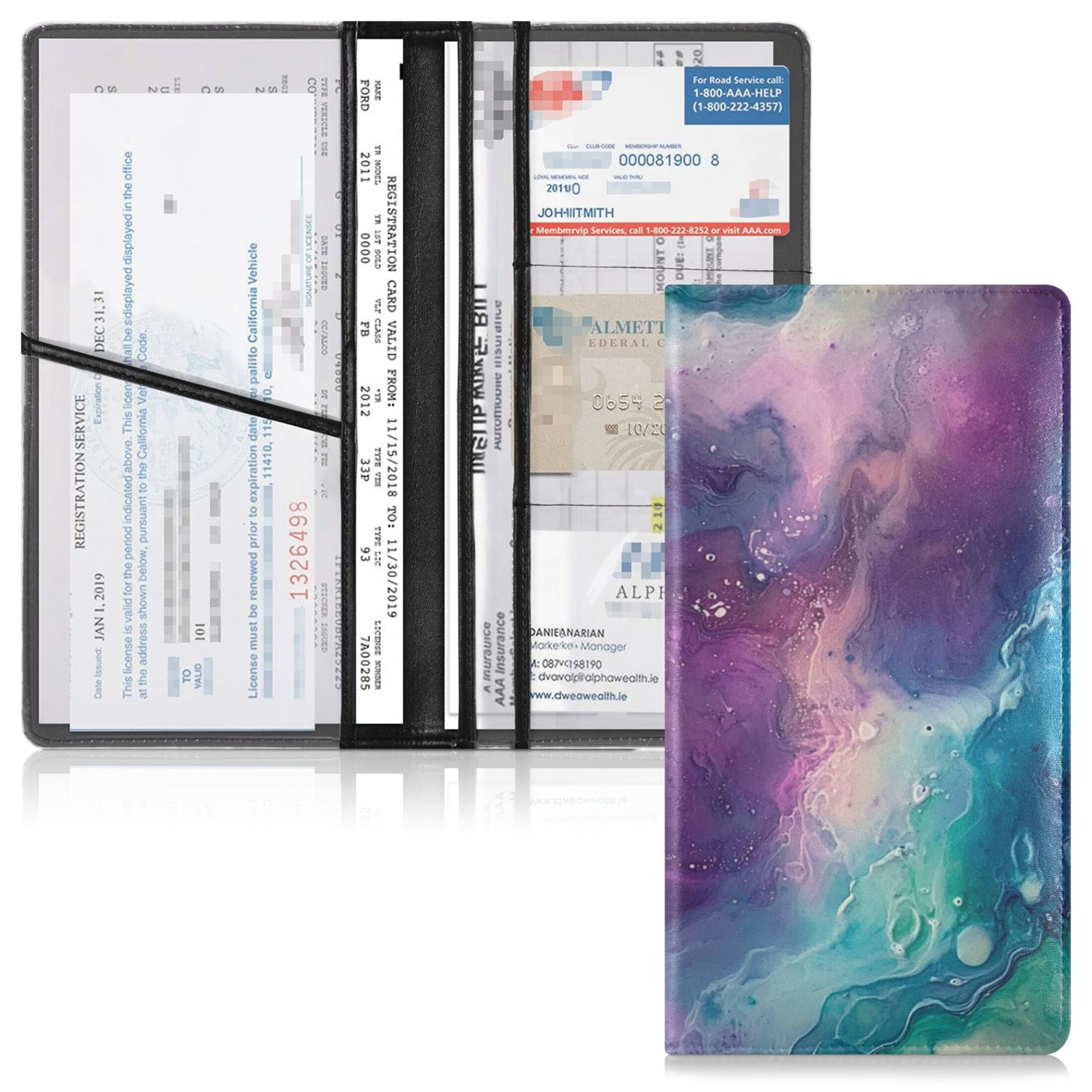 PVC Leather Car Document Holder Organizer with Multiple Pockets, Ideal ...