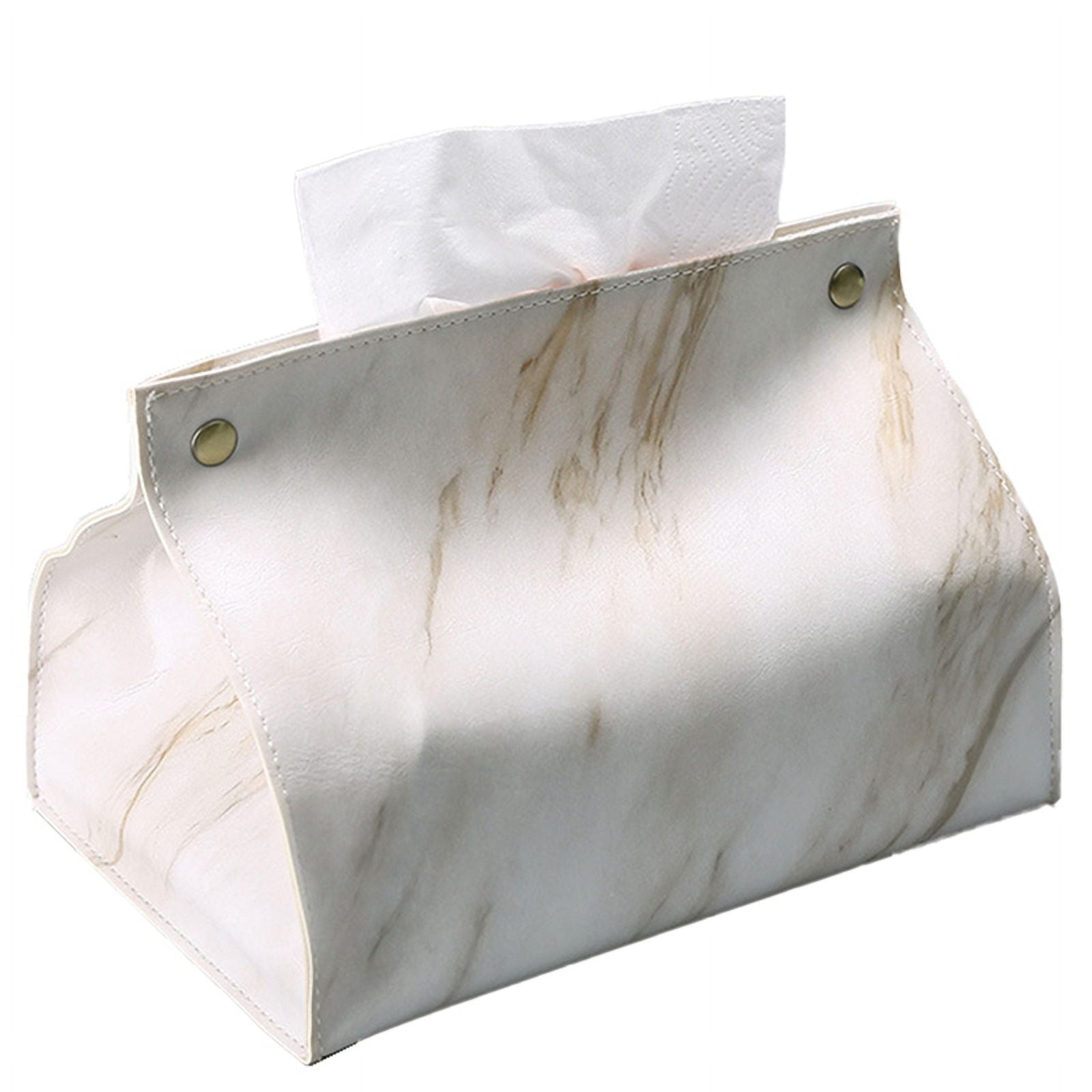 PVC Leather Marble Pattern Tissue Case Box, Container, Napkin Holder ...