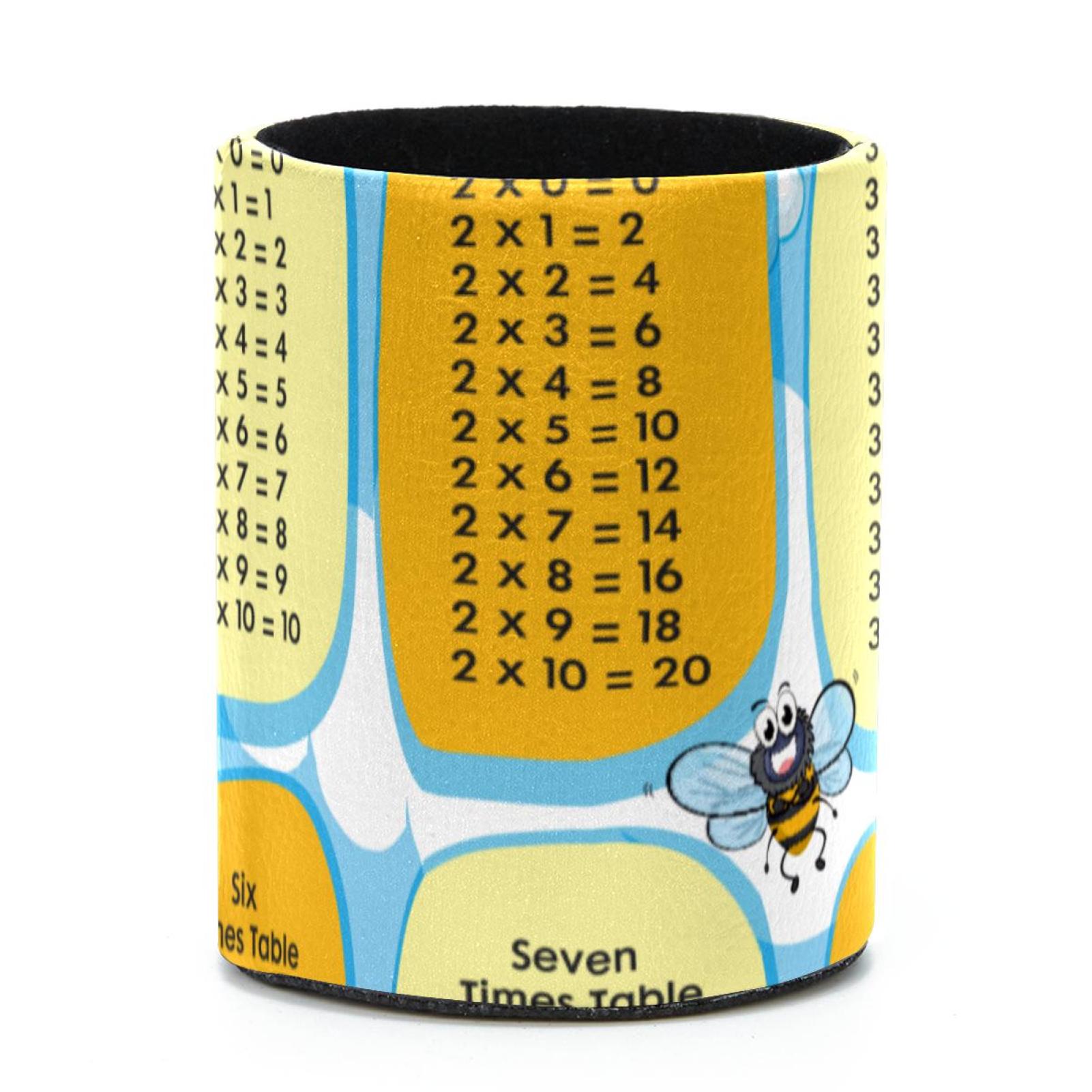 PVC Leather Pen Holder Pen Cup Pencil Brush Organizer multiplication ...