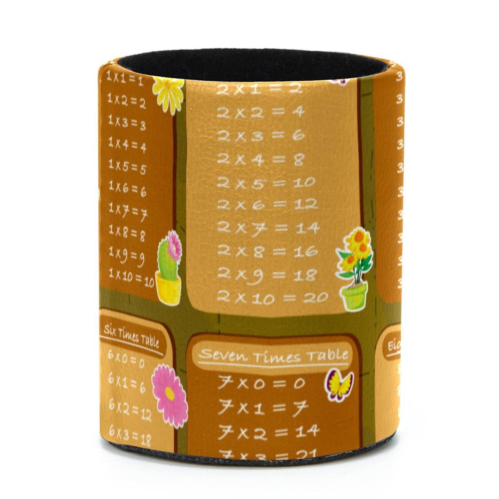 PVC Leather Pen Holder Pen Cup Pencil Brush Organizer multiplication ...