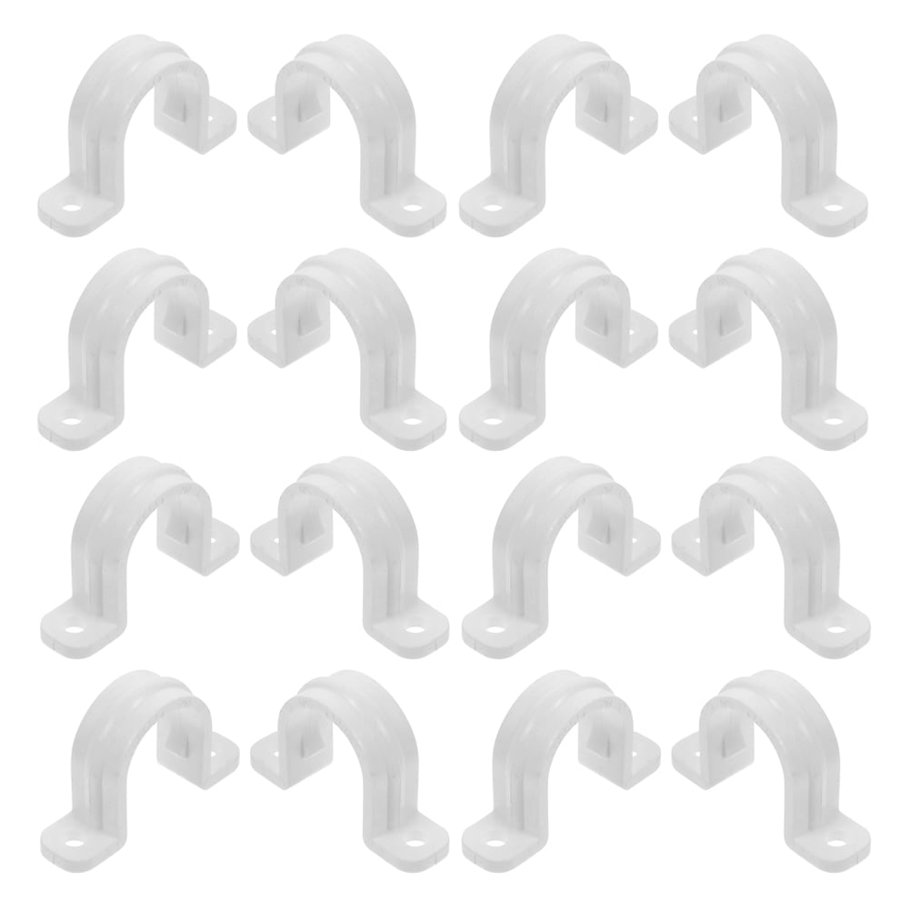STRANDCHIC Clamp For Pipes U-Shaped Pipe Strap Clips White 20Pcs 1.7In ...