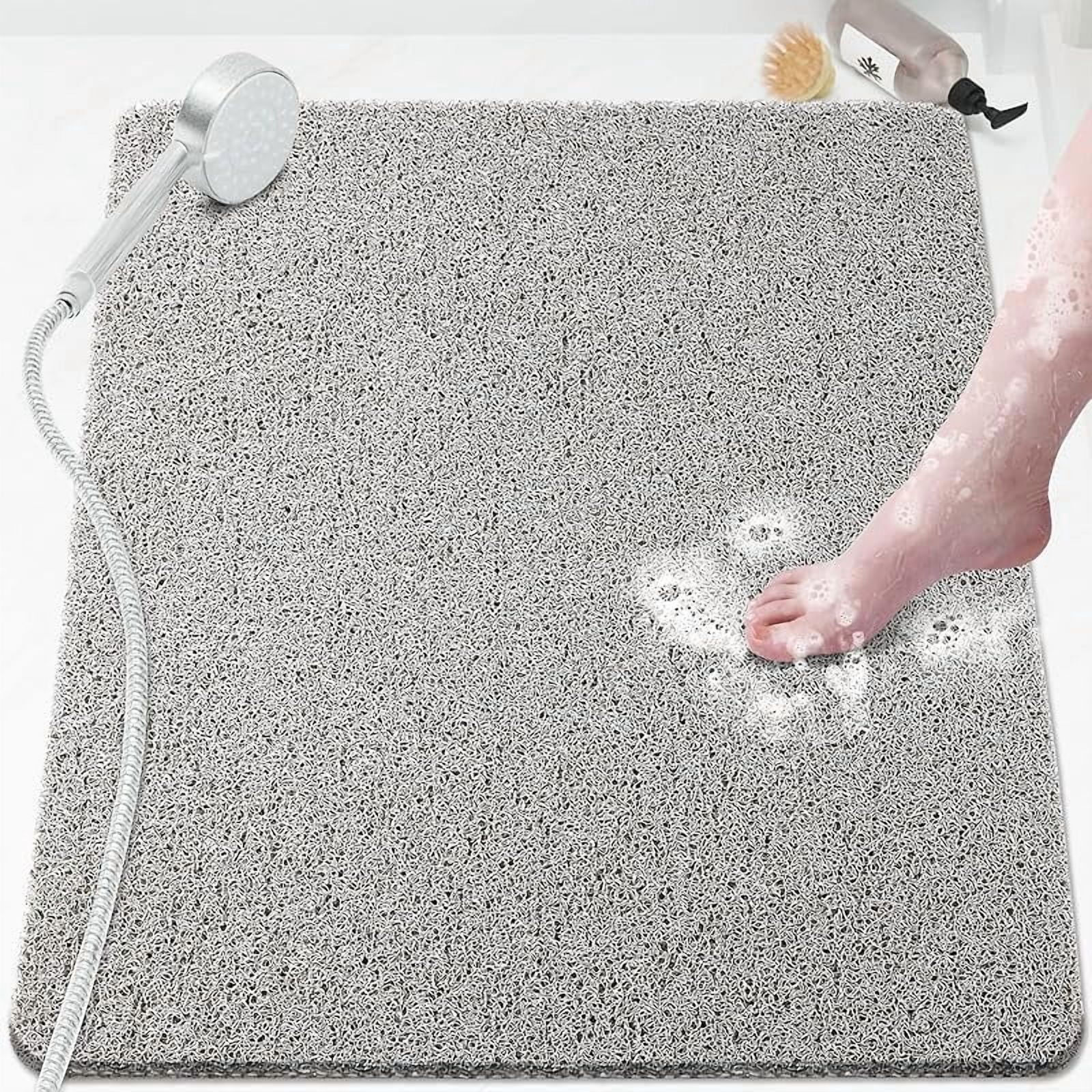 PVC Loofah (Phthalate Free) Shower/Bathtub Mat Non-Slip, 24x16 inch ...