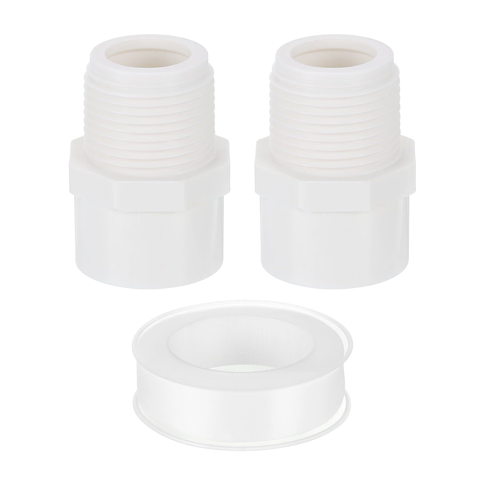 Male Adapter Pipe Fitting, 2Pcs 25mm(1") 2-Way Pipe Connectors with ...