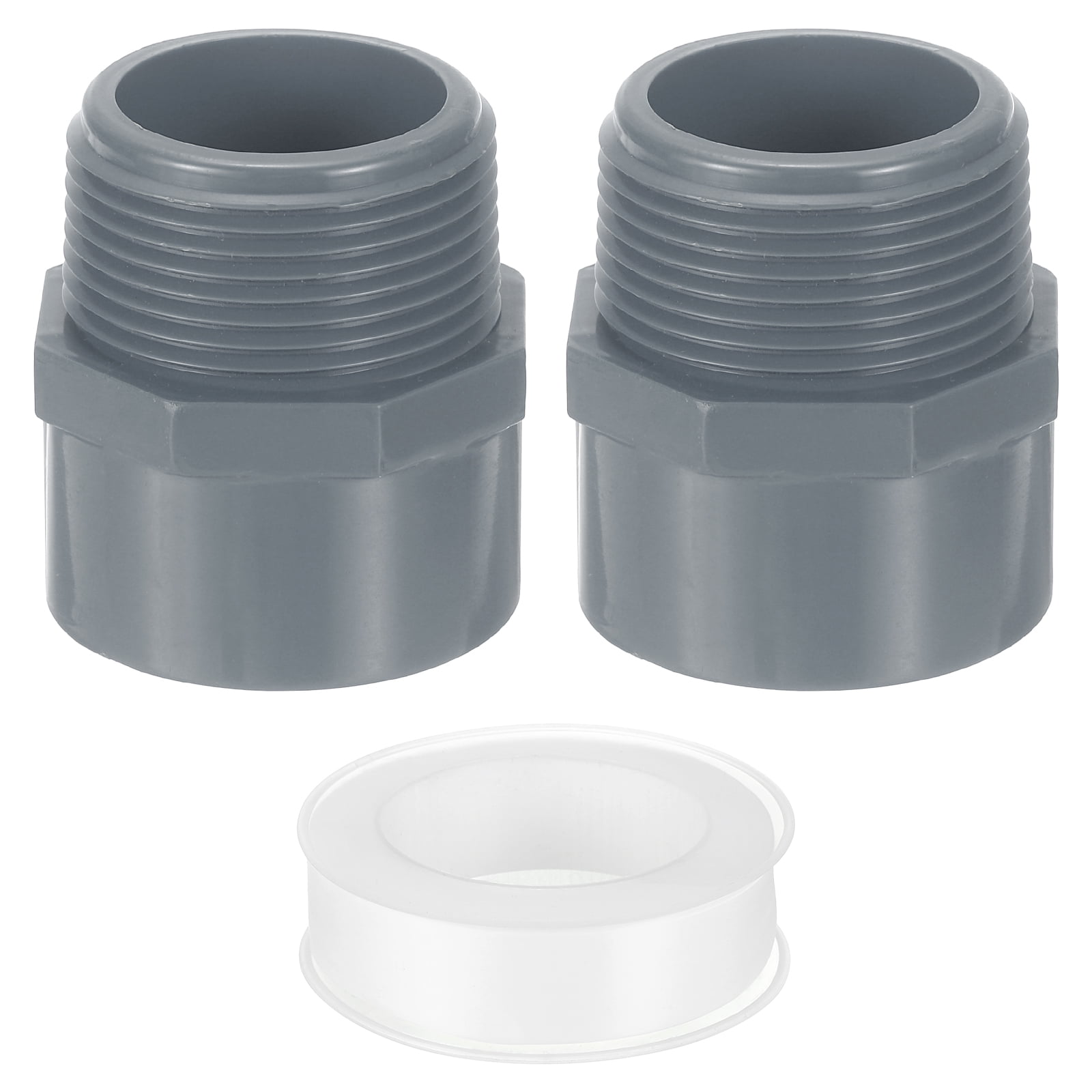 Male Adapter Pipe Fitting, 2Pcs 40mm(1-1/2") 2-Way Pipe Connectors with ...