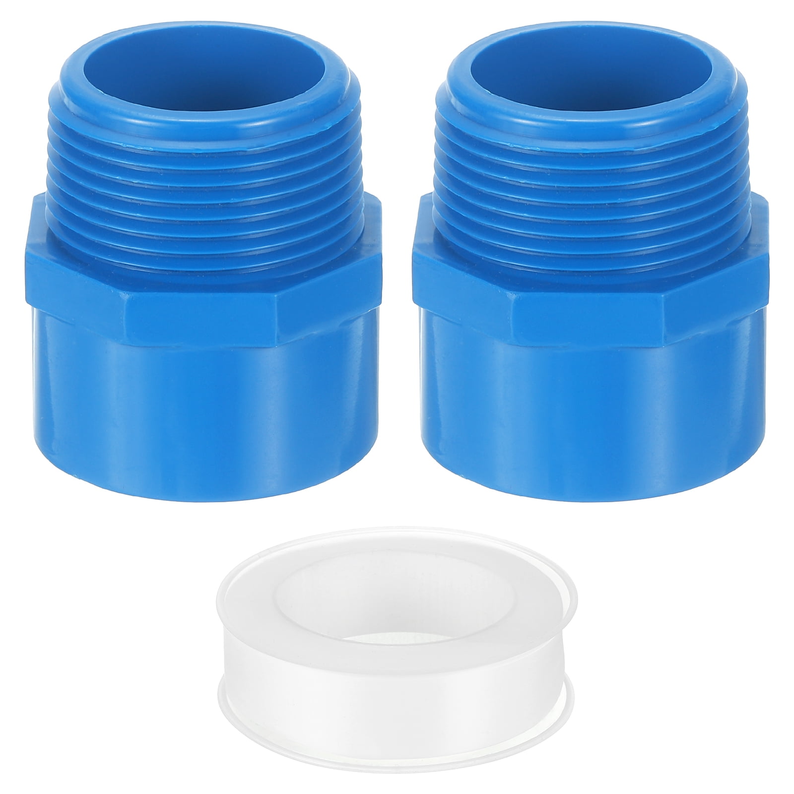 PVC Male Adapter Pipe Fitting, 2Pcs 40mm(1-1/2") 2-Way PVC Pipe ...